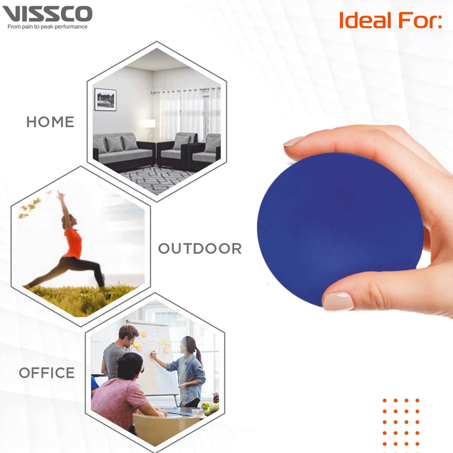 Buy VISSCO FLEXIBALL|STRESS RELIEVER|IDEAL TO EXERCISE MUSCLES OF THE ...
