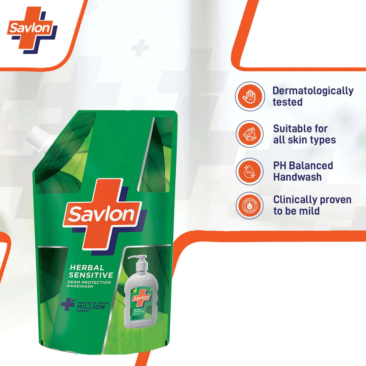 Buy SAVLON HERBAL SENSITIVE GERM PROTECTION HANDWASH 725ML Online & Get ...