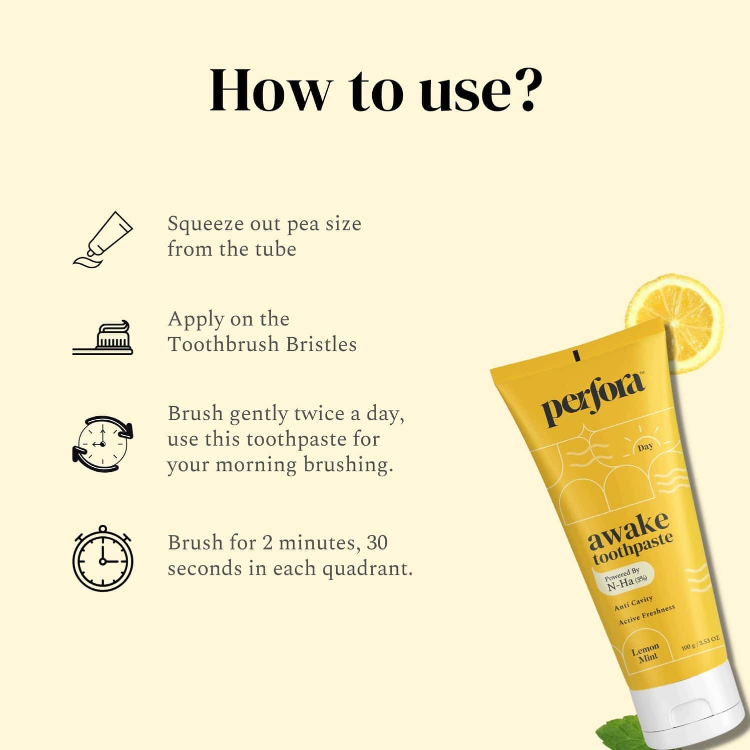 Buy PERFORA AWAKE TOOTHPASTE - LEMON MINT Online & Get Upto 60% OFF at ...