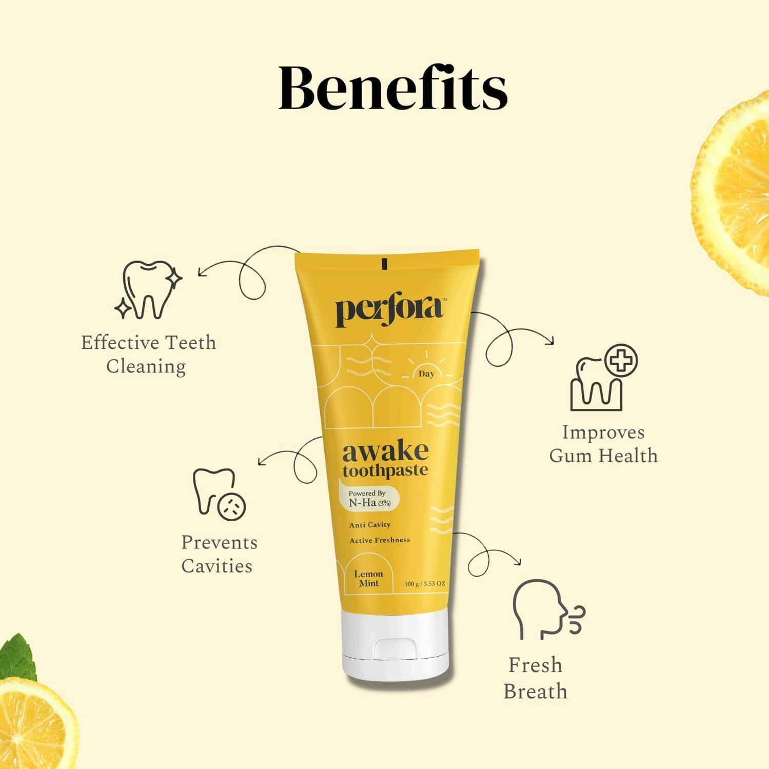 Buy PERFORA AWAKE TOOTHPASTE - LEMON MINT Online & Get Upto 60% OFF at ...