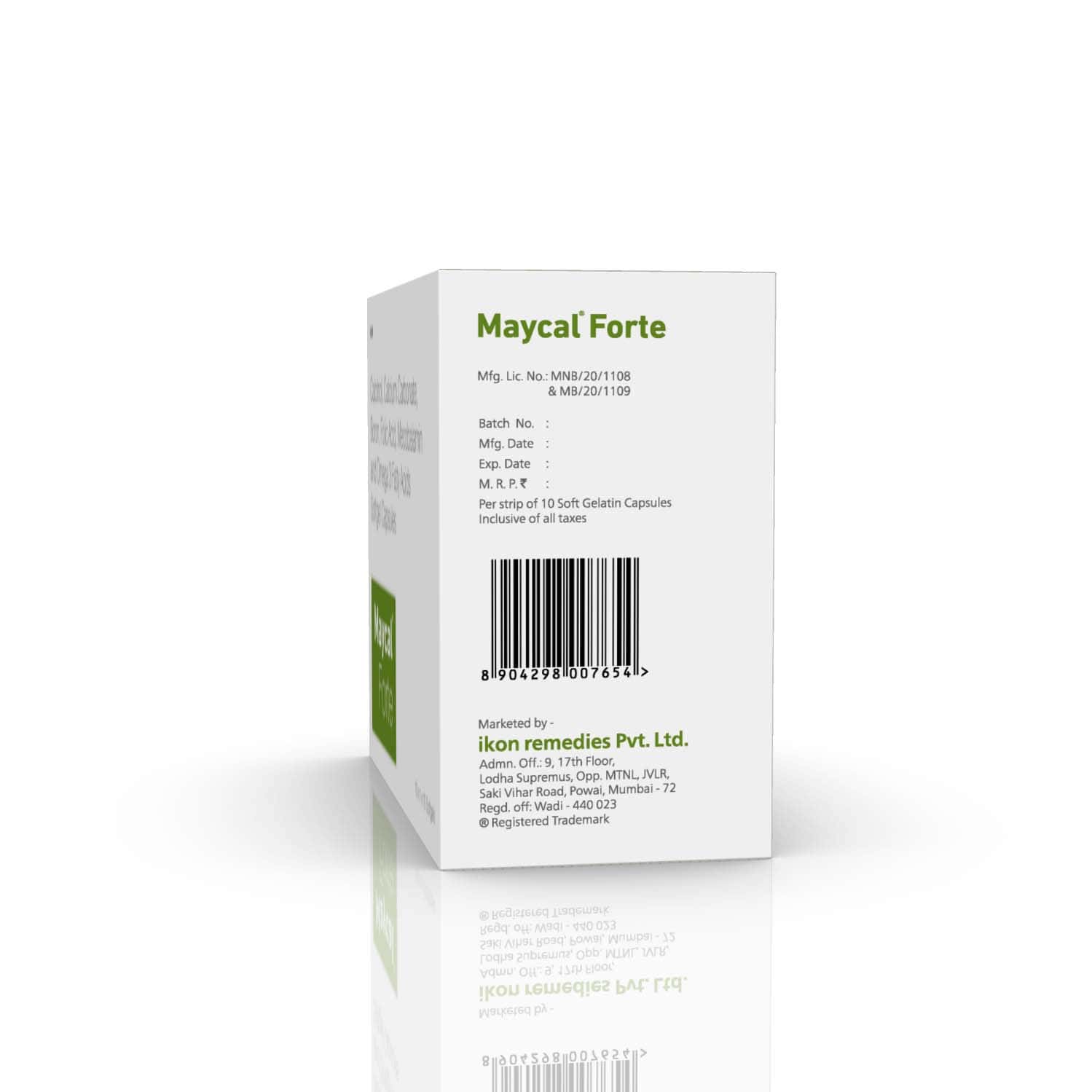 Buy Maycal Forte Strip Of 10 Softgel Capsules Online at Flat 15% OFF ...