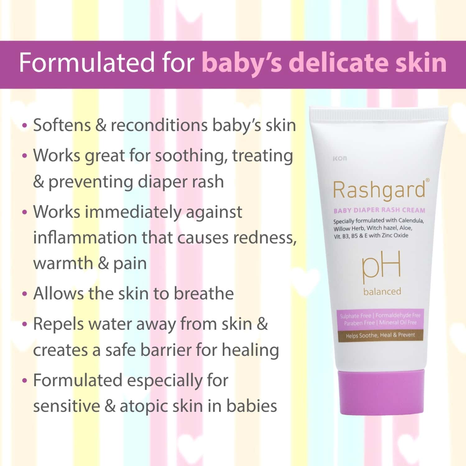 Buy RASHGARD BABY DIAPER RASH CREAM 50 GM | WITH CALENDULA & WITCH ...