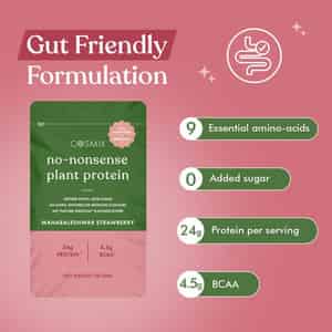 Buy COSMIX NO-NONSENSE PLANT PROTEIN SACHET 38G - STRAWBERRY(PACK OF 6 ...