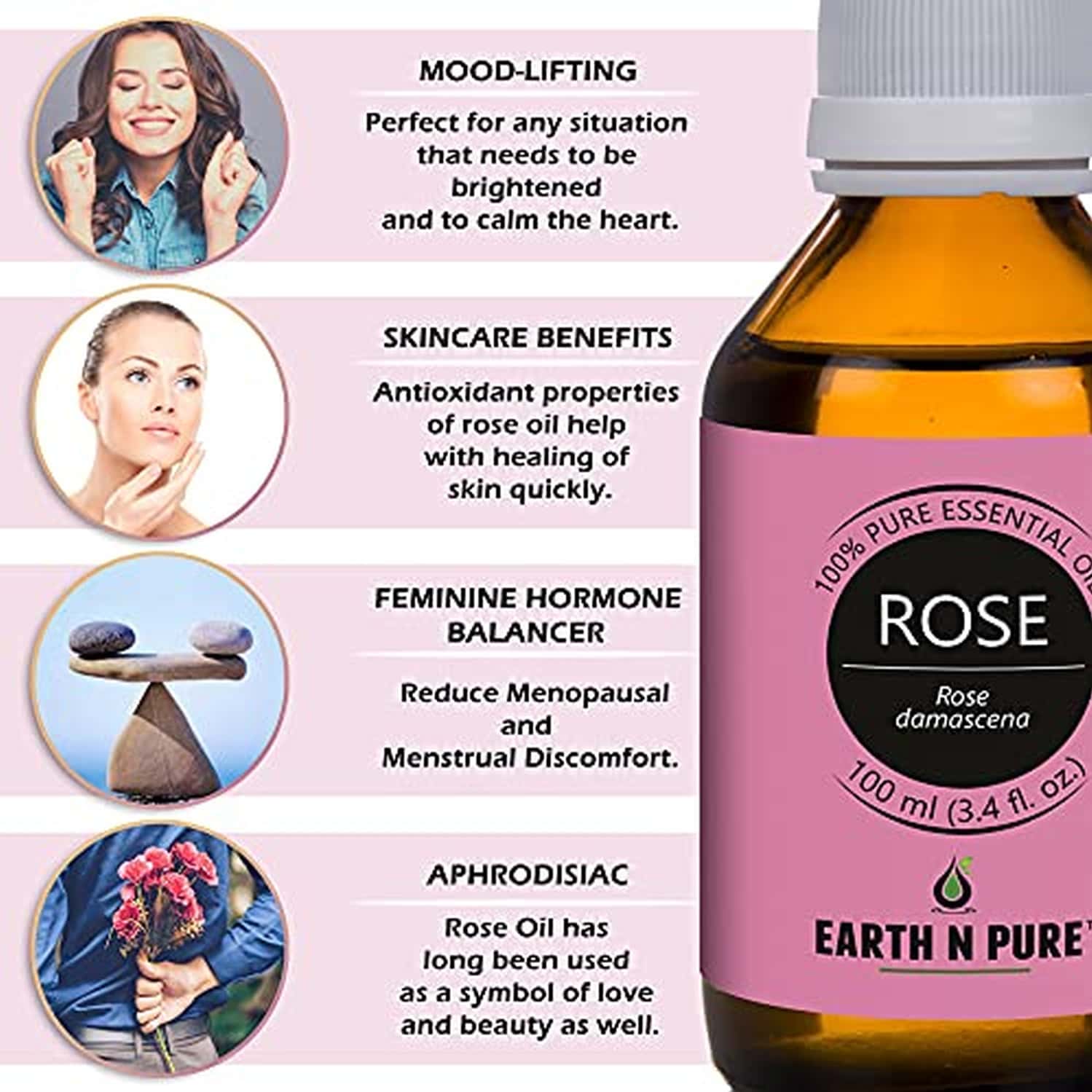 Buy EARTH N PURE ROSE ESSENTIAL OIL (100 ML) (100 ML) Online & Get Upto ...