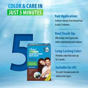 Buy NISHA QUICK HAIR COLOR | 5 MINUTES SHAMPOO HAIR COLOUR DARK BROWN ...