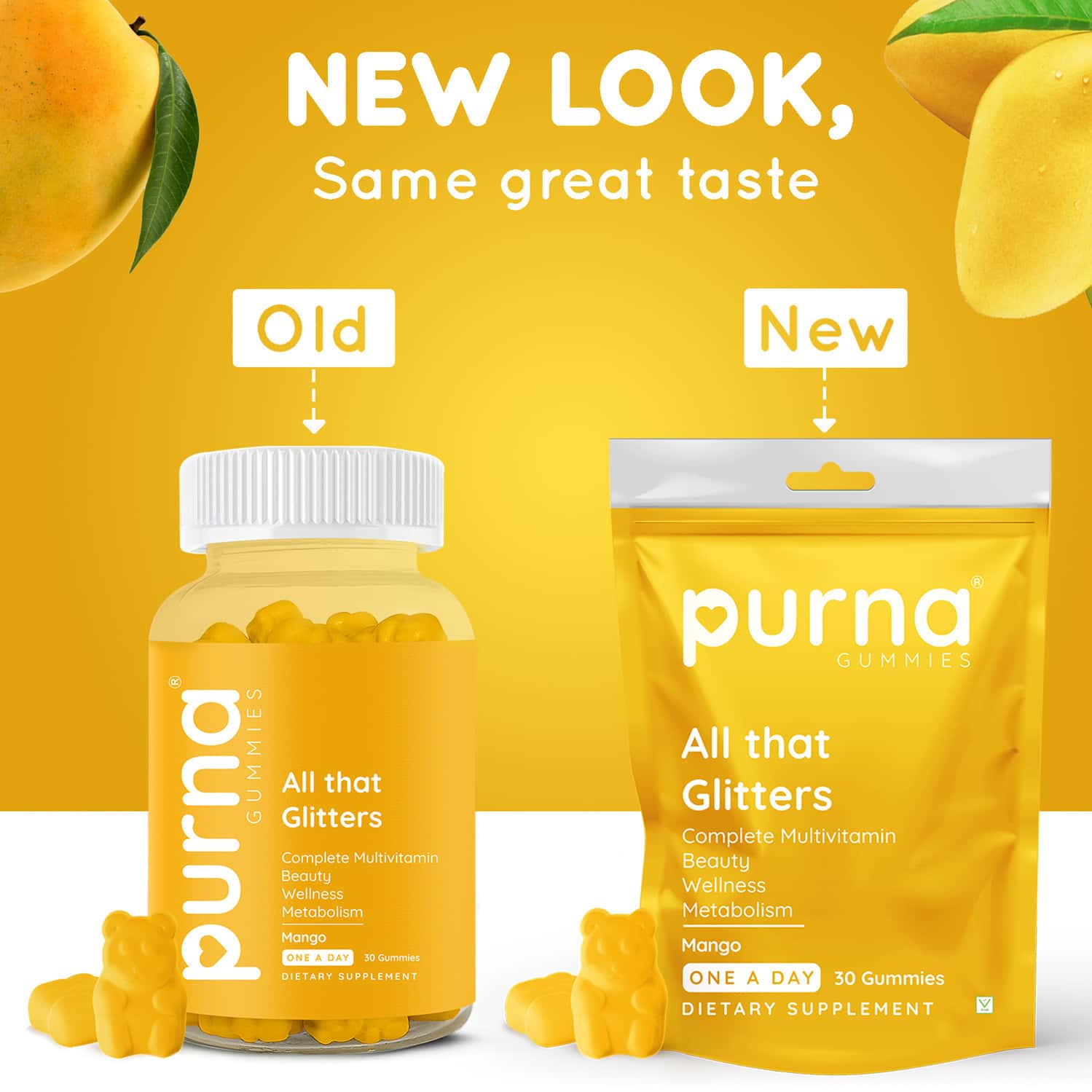 Buy PURNA GUMMIES COMPLETE BEAUTY MULTIVITAMIN MANGO GUMMIES - 30 ...