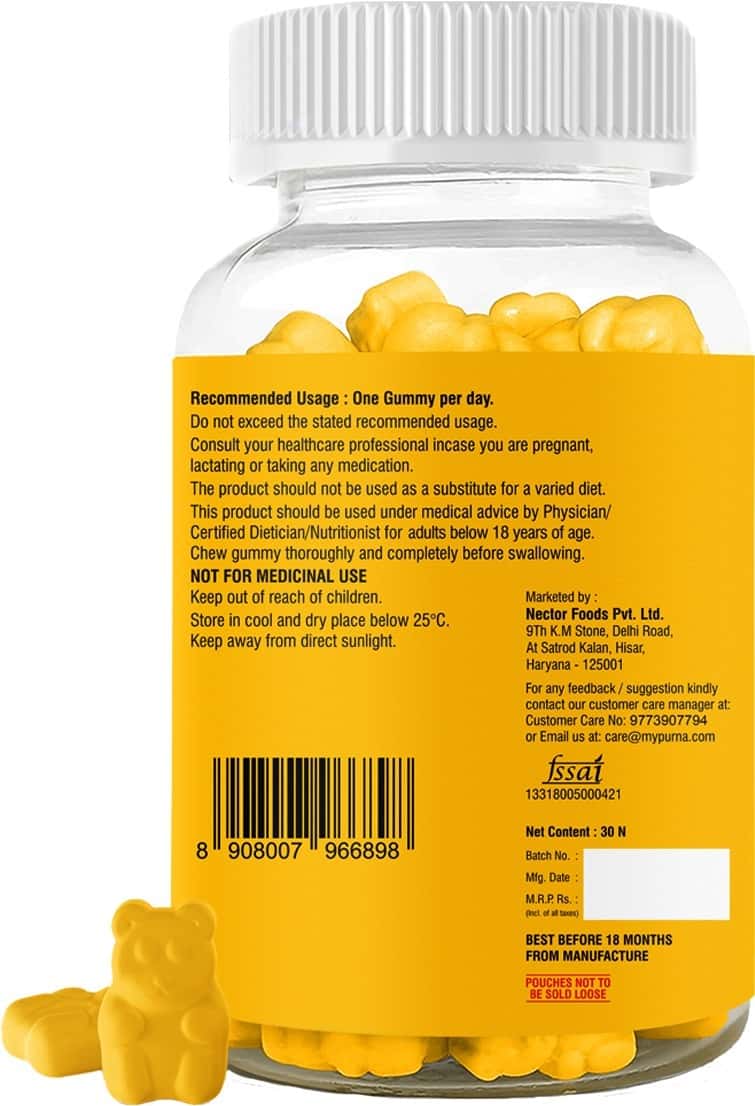 Buy PURNA GUMMIES COMPLETE BEAUTY MULTIVITAMIN MANGO GUMMIES - 30 ...