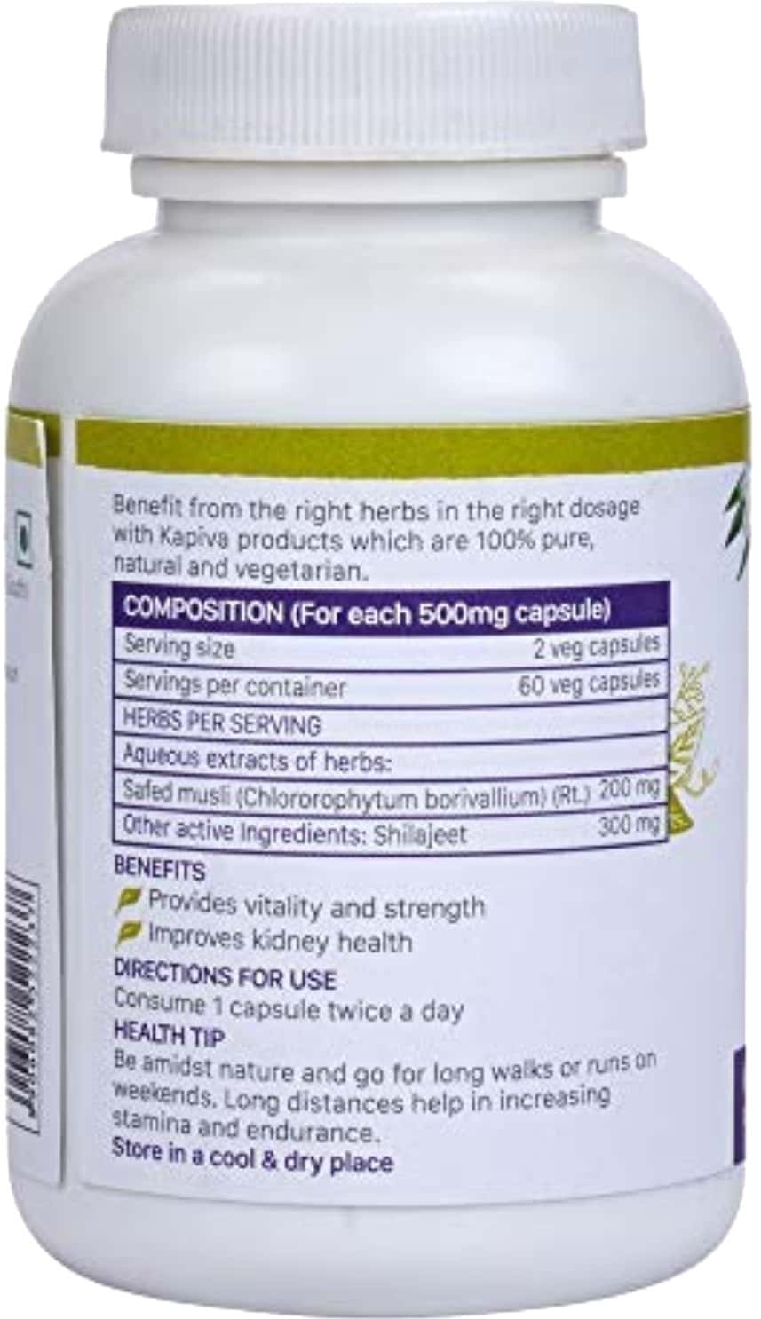 Buy KAPIVA AYURVEDA SHILAJIT PLUS STAMINA CAPSULE 60 Online & Get Upto ...