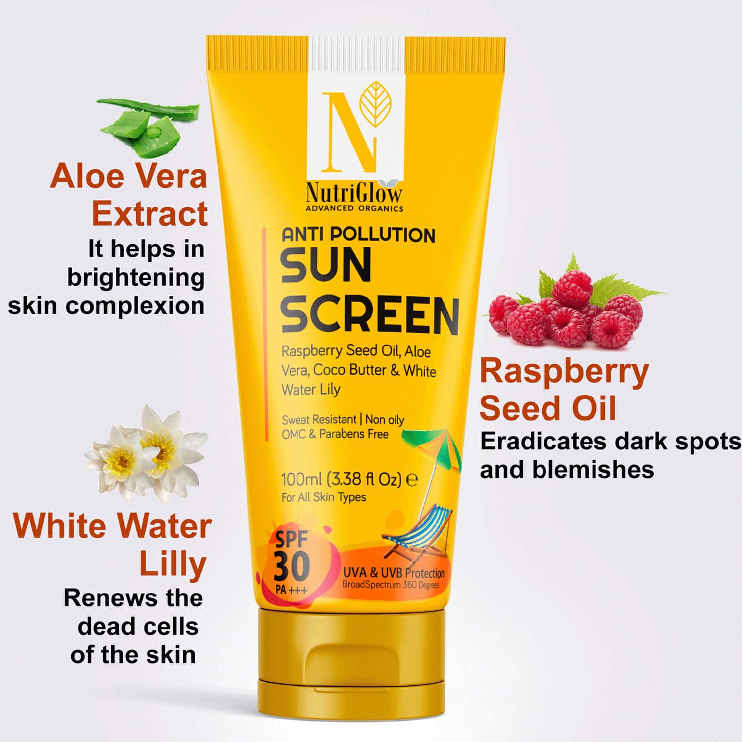 Buy NUTRIGLOW SPF 30 SUN SCREEN FAIRNESS LOTION FOR GLOWING & NOURISHED ...