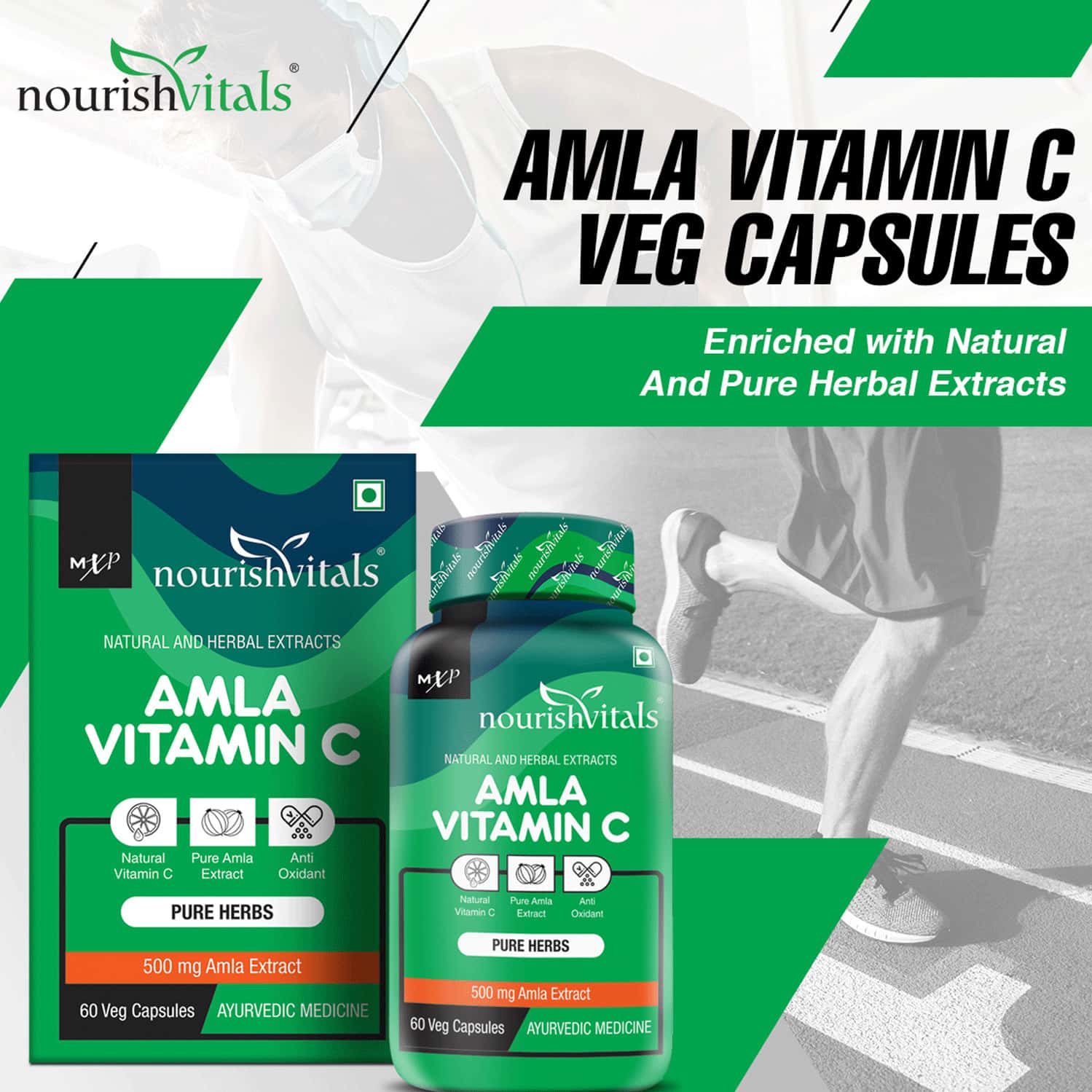 Buy NOURISHVITALS AMLA VITAMIN C WITH TANNINS > 25% PURE HERBS 500 MG AMLA 60 VEG CAPSULES (PACK ...