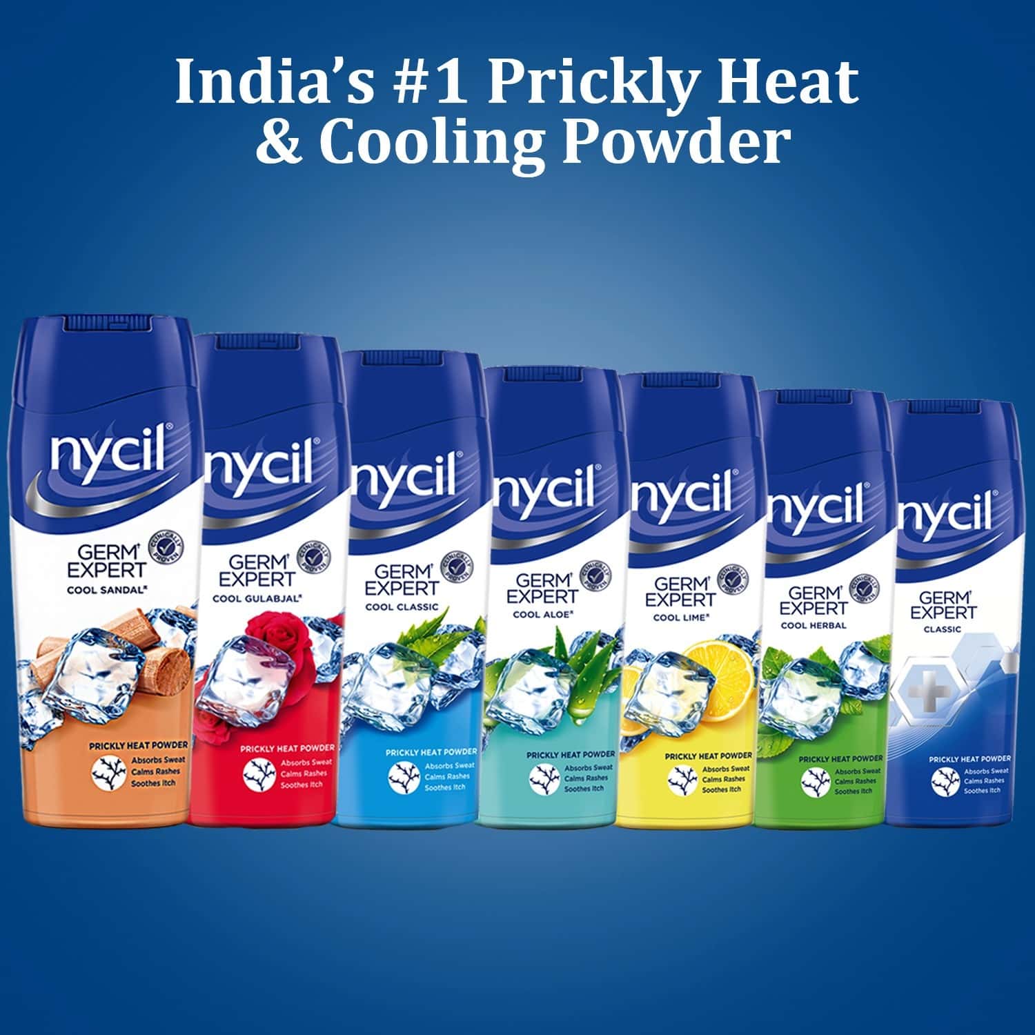 Buy Nycil Cool Herbal With Neem & Pudina Prickly Heat Powder Bottle Of ...