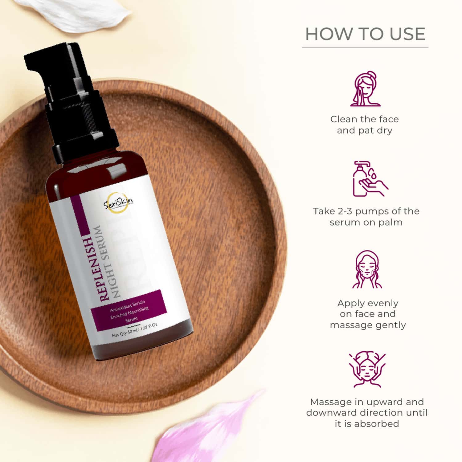 Buy SERISKIN REPLENISH NIGHT SERUM Online & Get Upto 60% OFF at PharmEasy