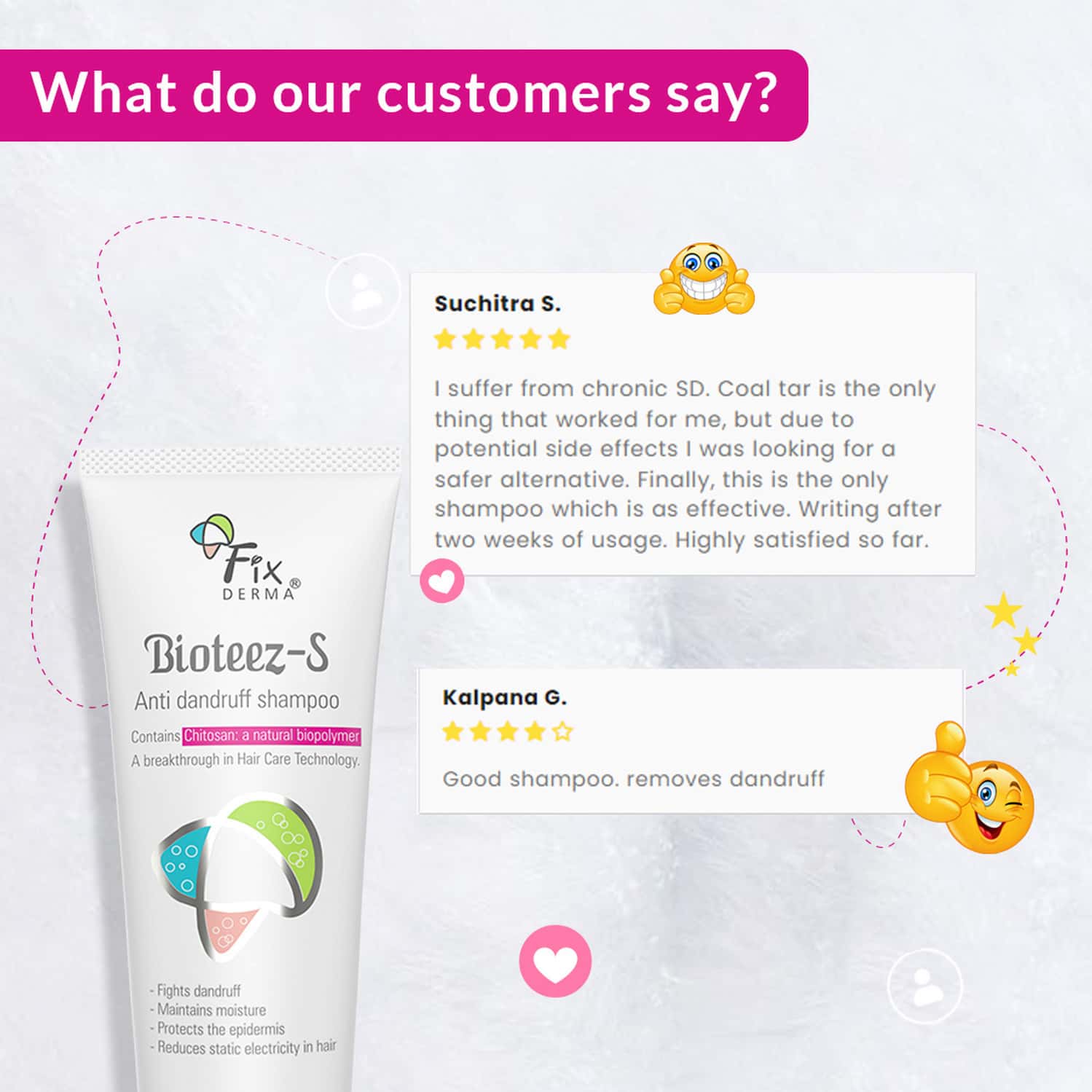 Buy FIXDERMA BIOTEEZ-S ANTI DANDRUFF SHAMPOO FOR FLAKY DRY SCALP - 75ML ...