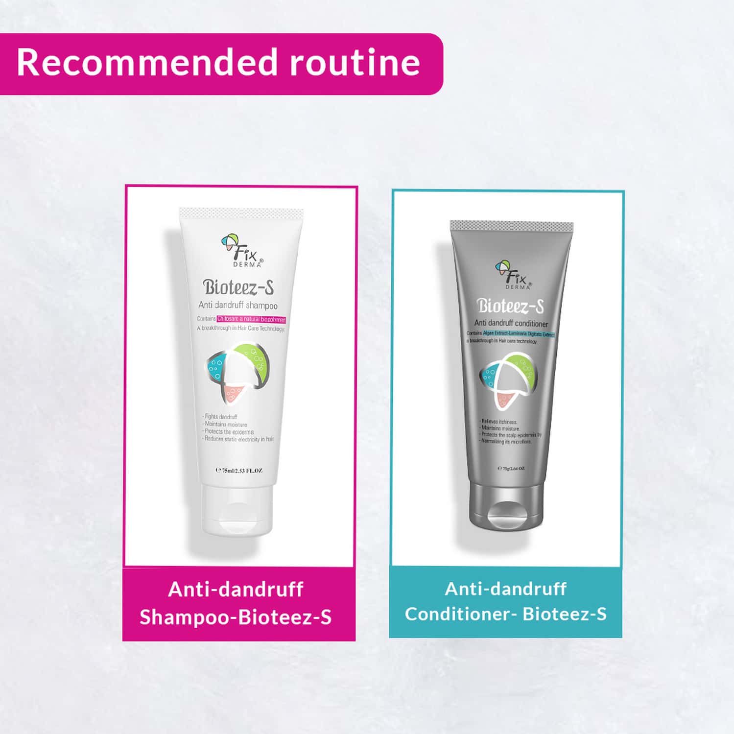 Buy FIXDERMA BIOTEEZ-S ANTI DANDRUFF SHAMPOO FOR FLAKY DRY SCALP - 75ML ...