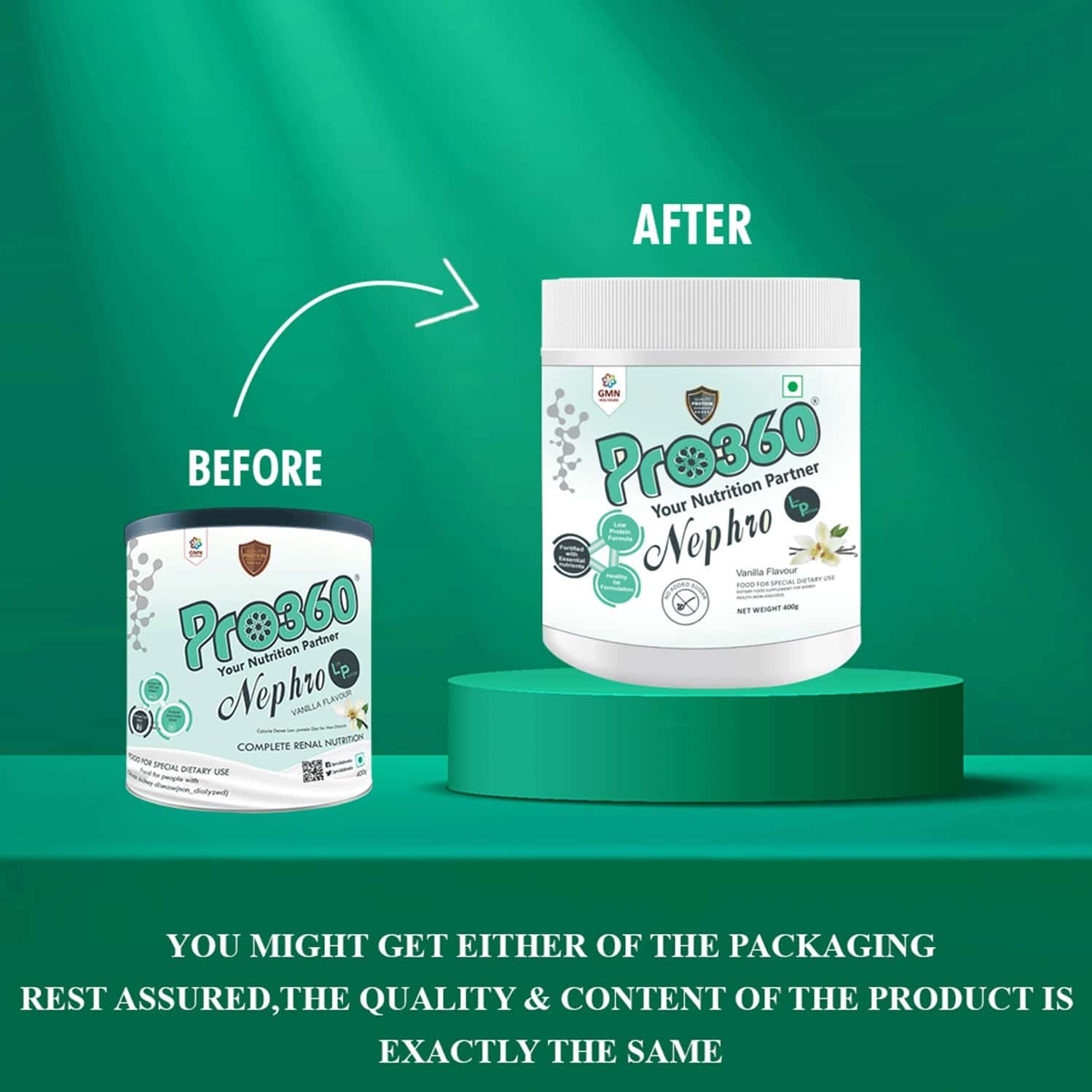 Buy PRO360 NEPHRO LP VANILLA NUTRITION DRINK TIN OF 400 G Online & Get ...