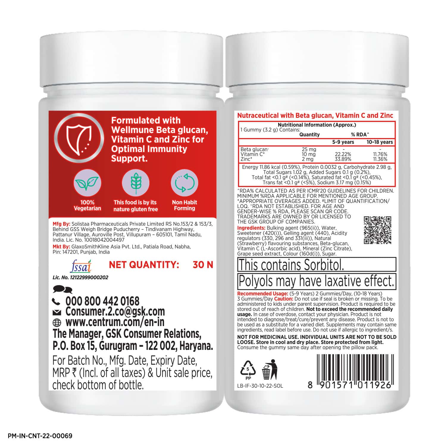 Buy CENTRUM KIDS IMMUNE FUEL GUMMIES, 30S 100% VEG MULTIVITAMIN Online & Get Upto 60% OFF at ...