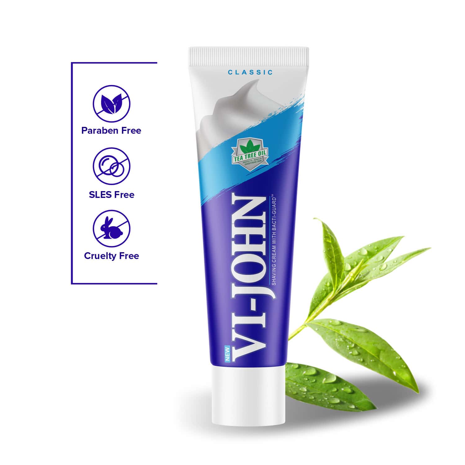 Buy VI-JOHN CLASSIC SHAVING CREAM WITH TEA TREE OIL AND BACTI-GUARD ...
