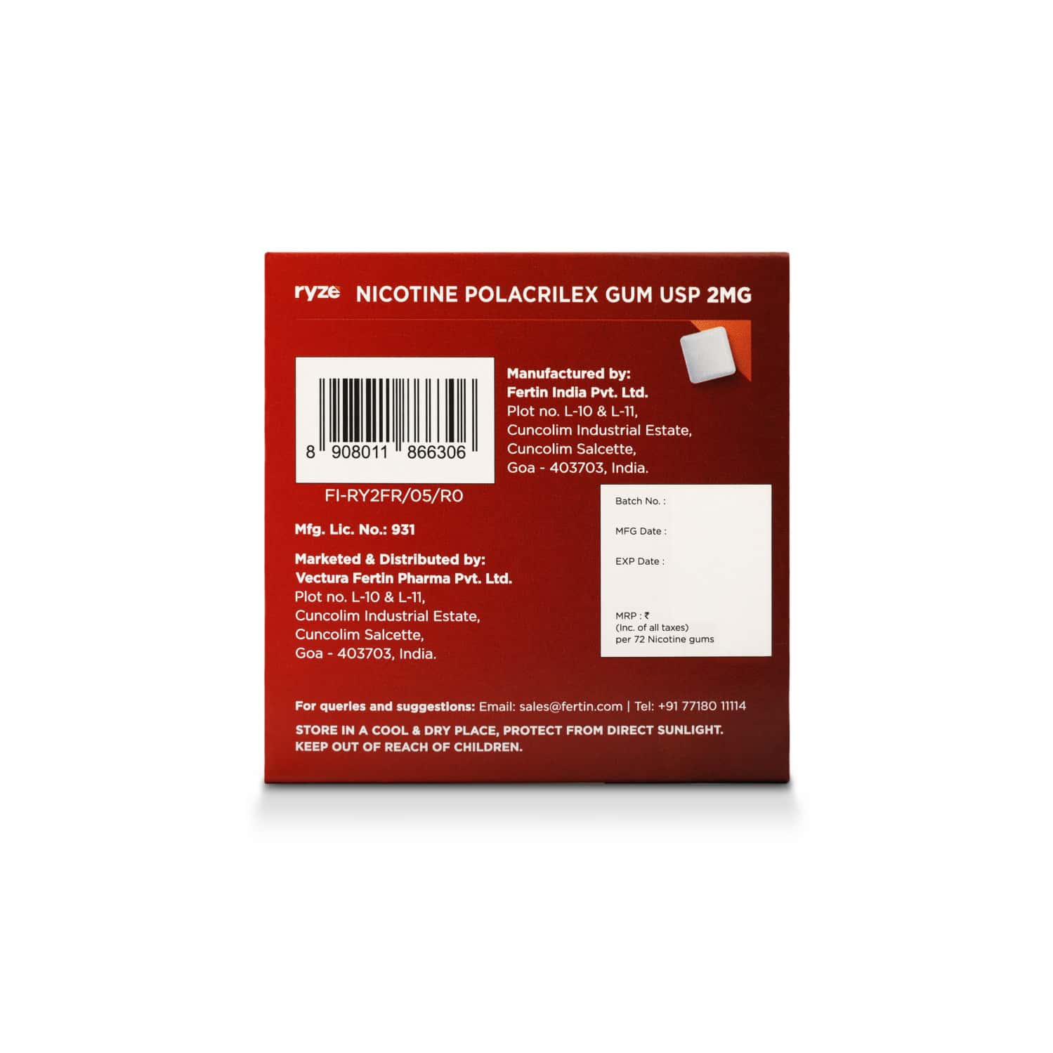 Buy RYZE NICOTINE GUM 2MG | SOFT CHEW | EASY ON THROAT I FRUIT BLAST (9 ...