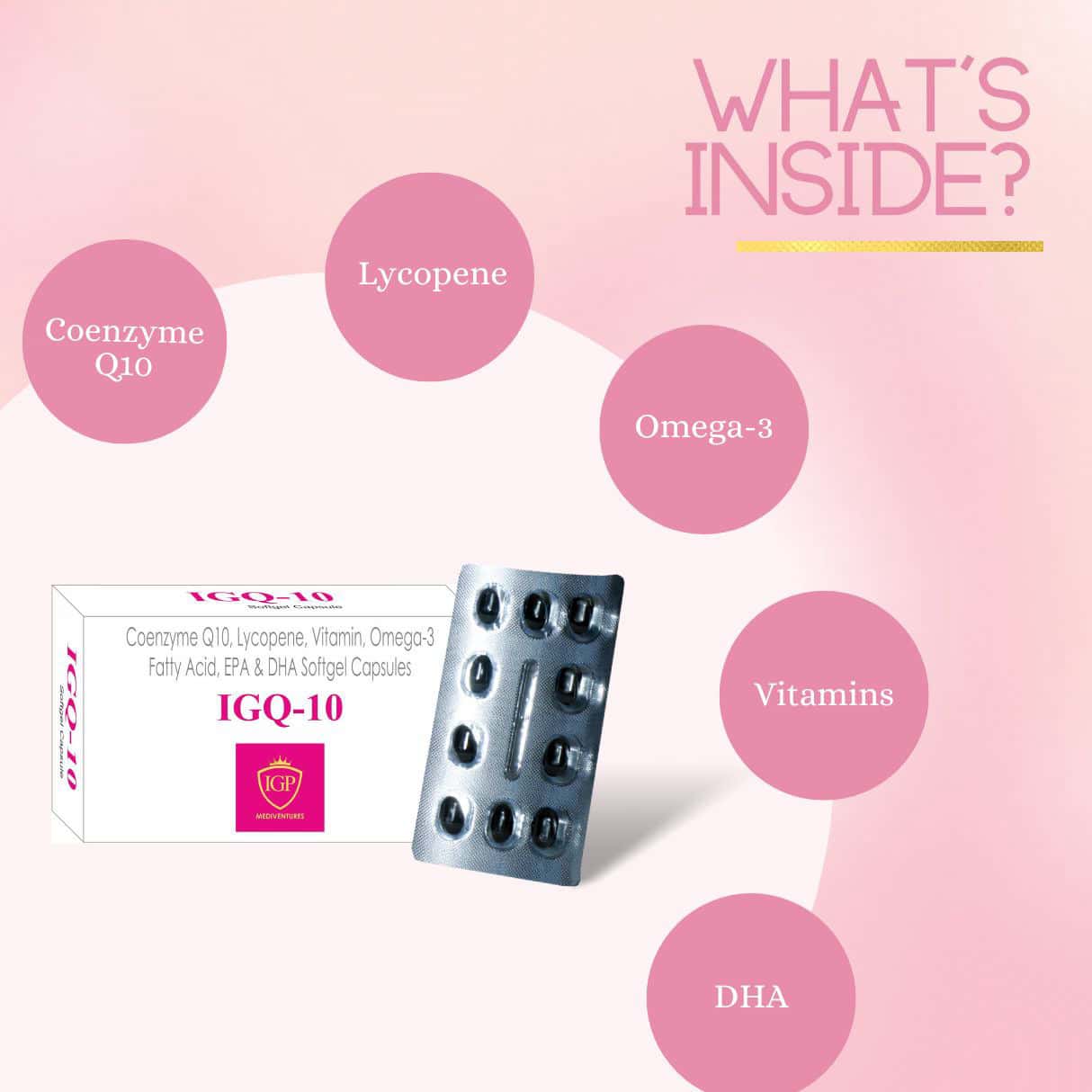 Buy IGQ-10 COENZYME Q10 CAPSULES FOR BODY AND HEART HEALTH (30 CAPSULES ...