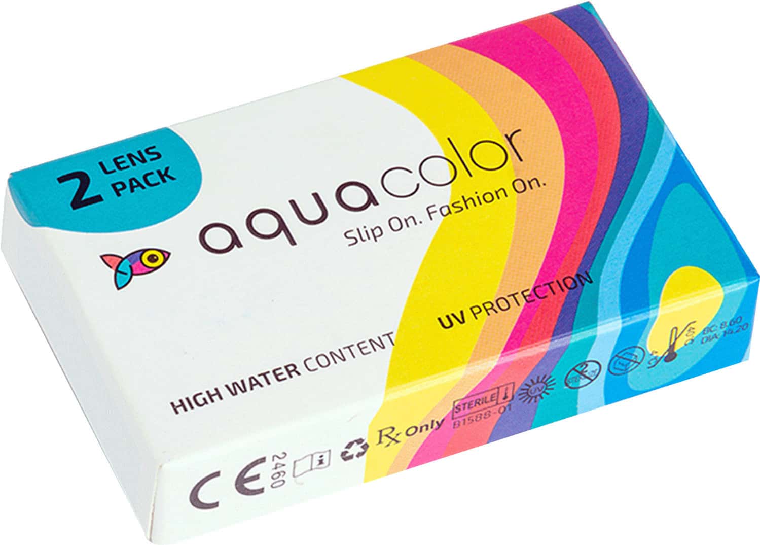 Buy AQUACOLOR ICY BLUE MONTHLY DISPOSABLE COLOR LENSES (2 LENSES/BOX ...