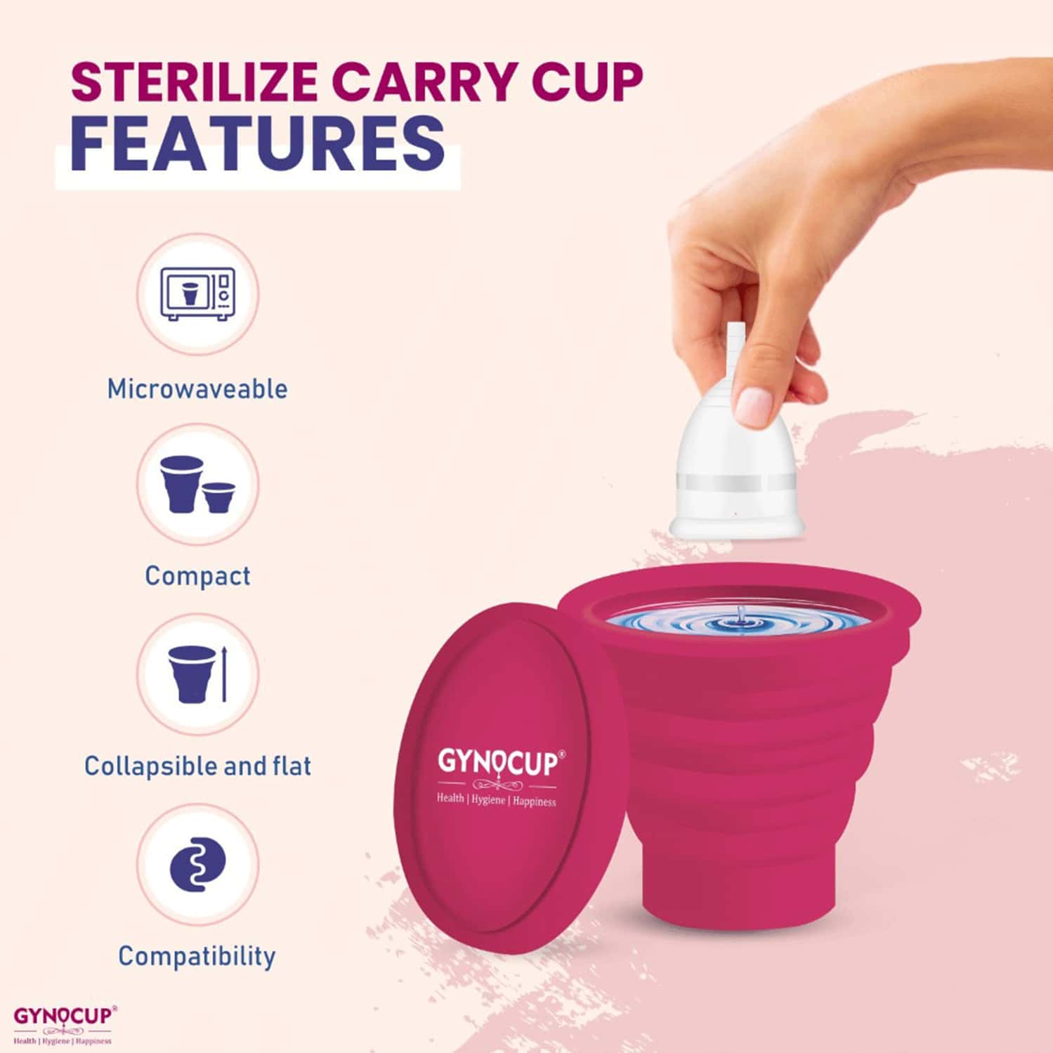 Buy GYNOCUP MENSTRUAL CUP FOR WOMEN |WITH STERILIZER CONTAINER| SMALL ...