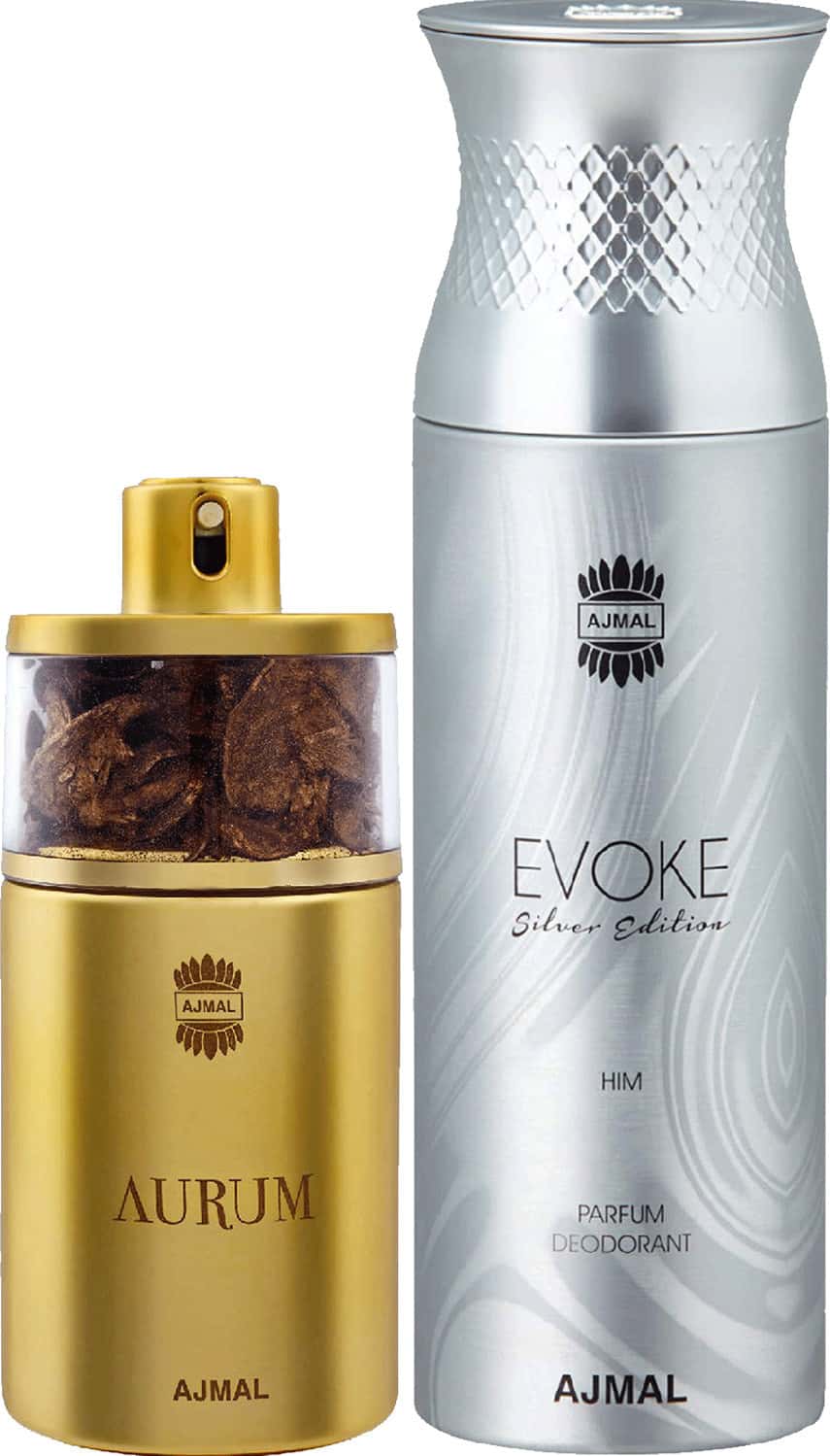 Buy AJMAL WISAL EDP 50ML PERFUME FOR WOMEN AND EVOKE SILVER EDITION HIM ...