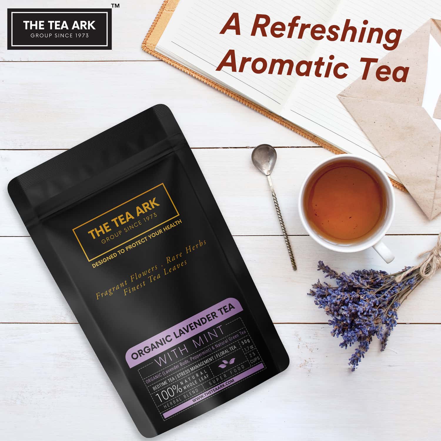 Buy THE TEA ARK ORGANIC LAVENDER & PEPPERMINT TEA FOR SLEEP STRESS ...