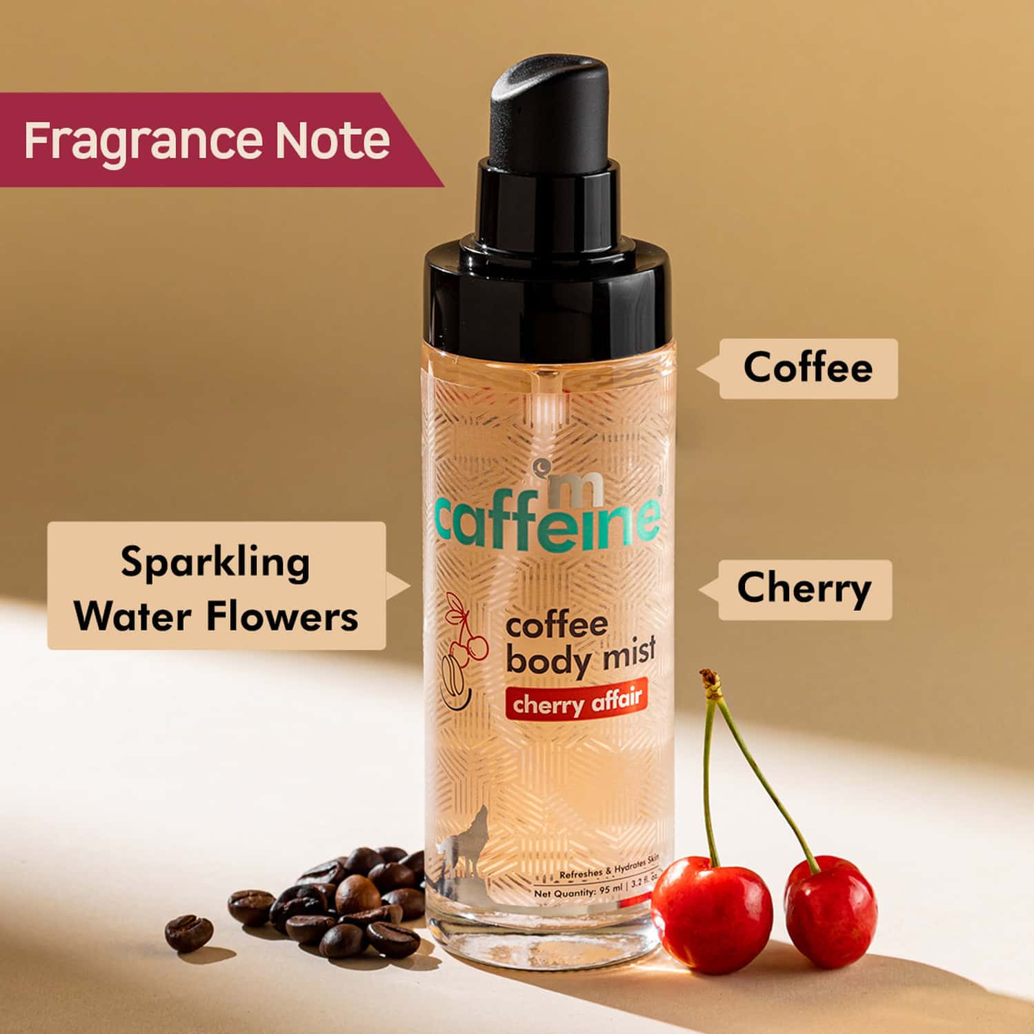 Buy MCAFFEINE CHERRY AFFAIR - COFFEE BODY MIST (95ML) Online & Get Upto ...