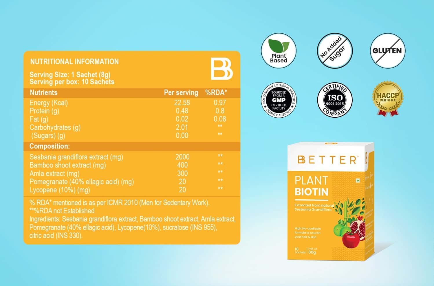 Buy BBETTER PLANT BIOTIN - 10 SACHETS Online & Get Upto 60% OFF at ...