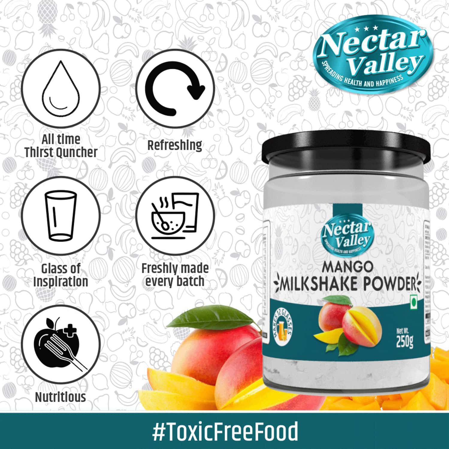 Buy NECTAR VALLEY INSTANT MANGO MILK SHAKE POWDER | REAL TASTE OF ...