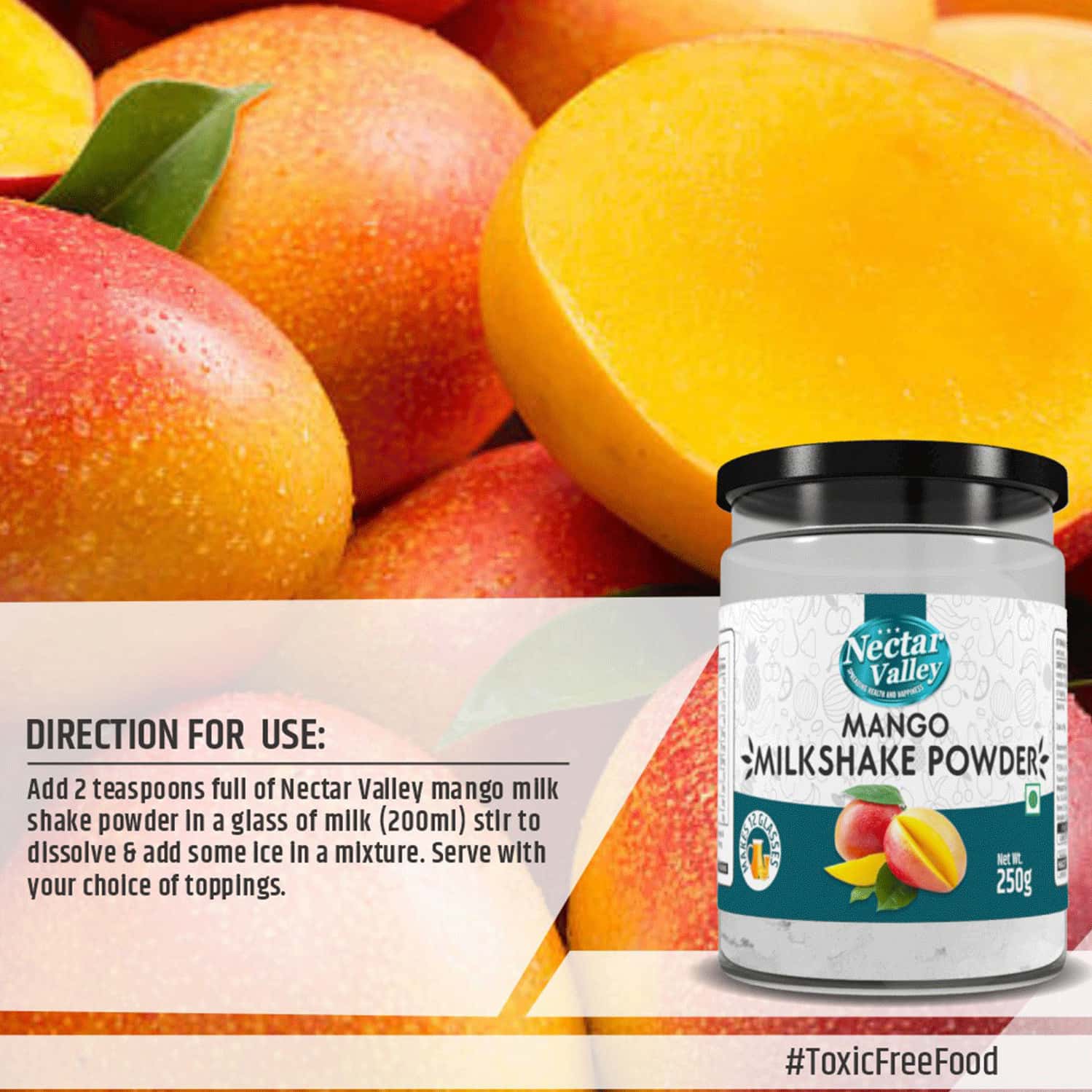 Buy NECTAR VALLEY INSTANT MANGO MILK SHAKE POWDER | REAL TASTE OF ...