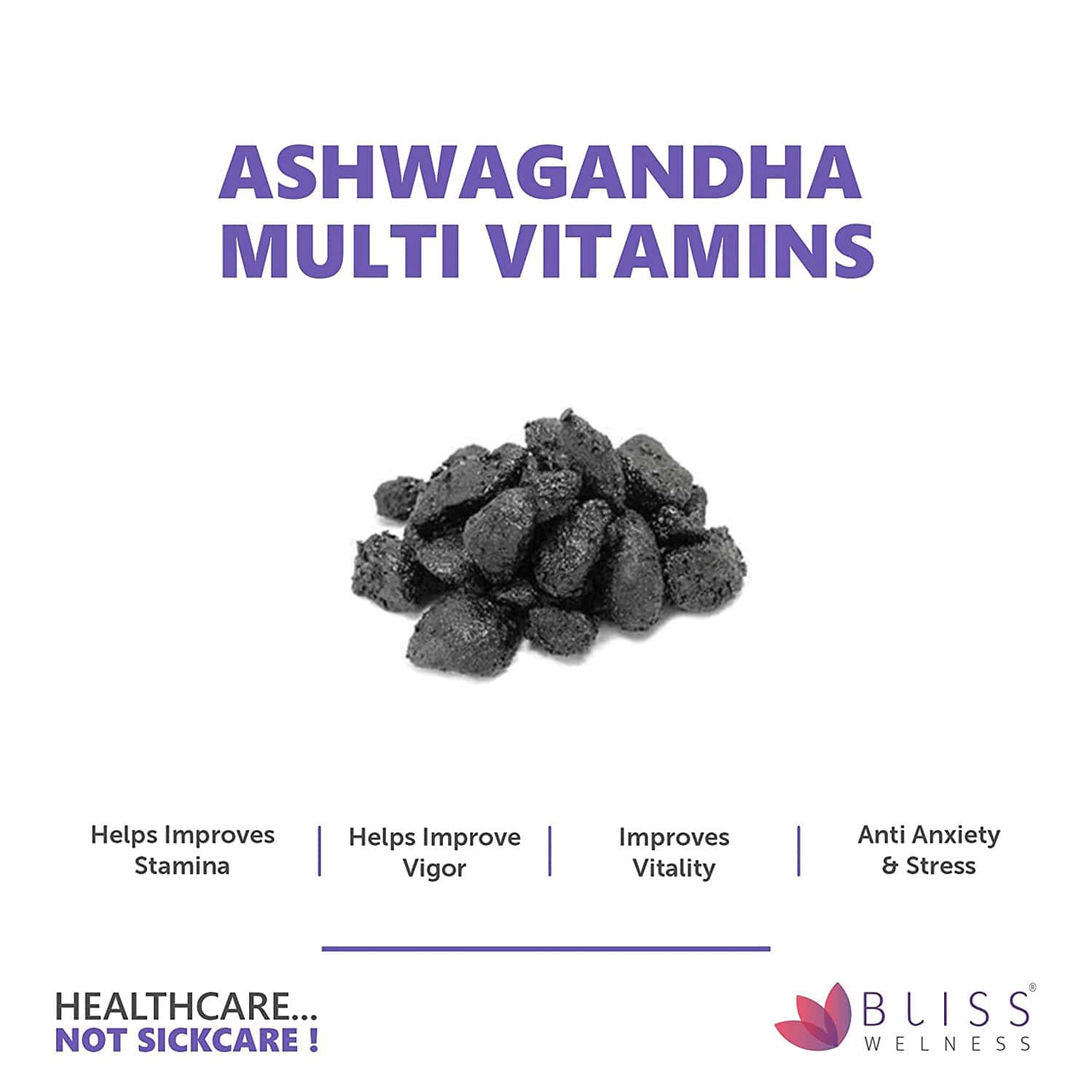 Buy BLISS WELLNESS STRENGTH VITALITY STRESS RELIEF SUPPLEMENT - 60 VEG ...