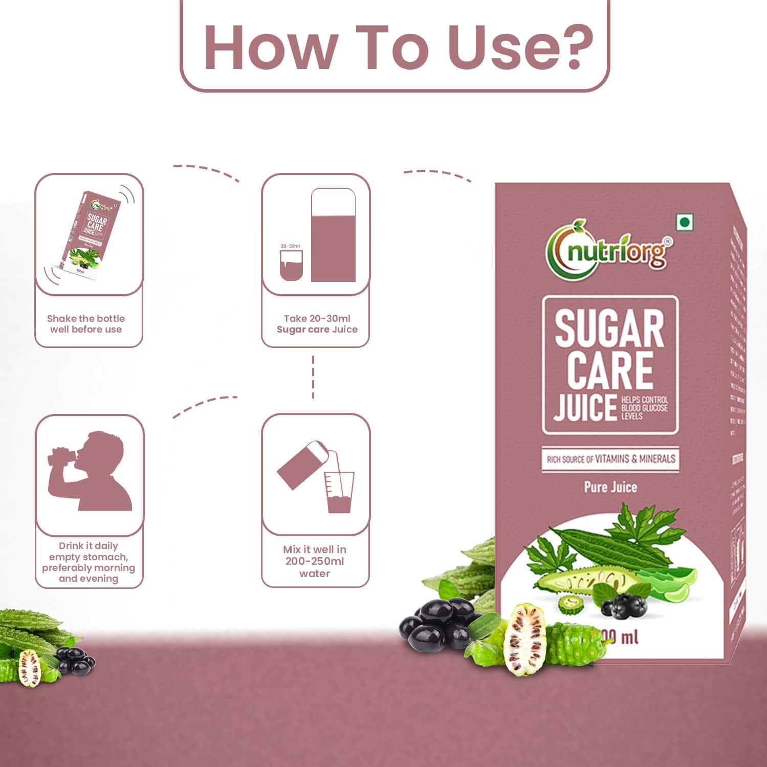 Buy NUTRIORG SUGAR CARE JUICE 1000ML Online & Get Upto 60% OFF at PharmEasy