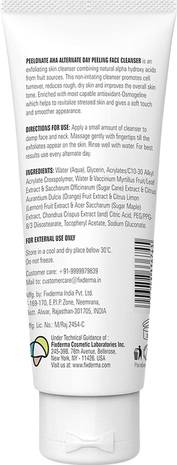 Buy FIXDERMA PEELONATE AHA FACE CLEANSER 100ML Online & Get Upto 60% ...