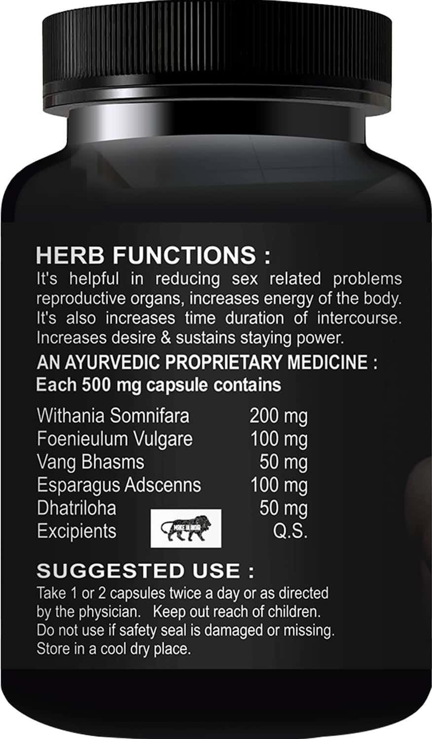 Buy MAN TURBO HERBAL CAPSULES FOR IMPROVE STAMINA, POTENCY (30 CAPSULES ...
