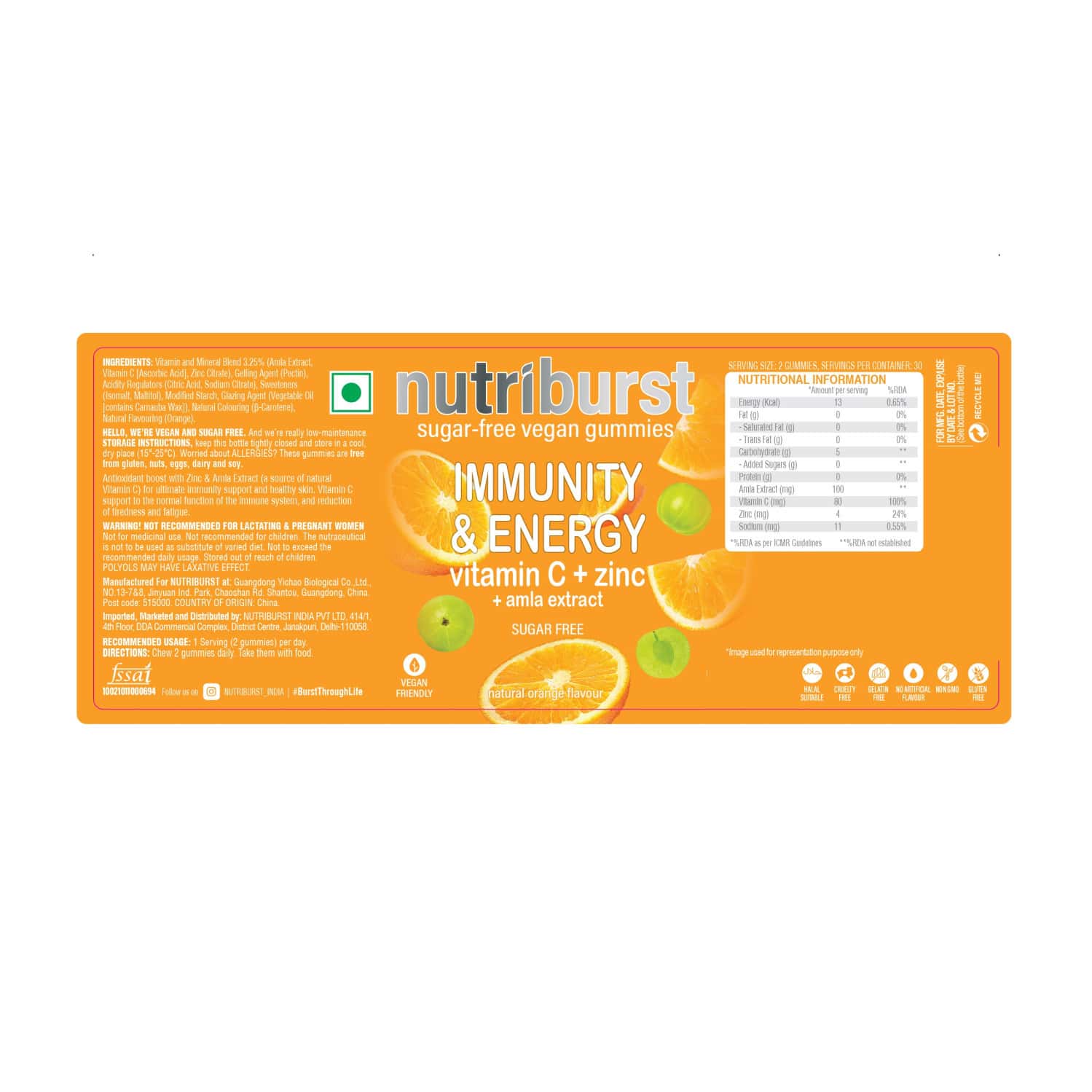 Buy NUTRIBURST IMMUNITY BOOSTER GUMMIES | WITH VITAMIN C, ZINC AND AMLA ...