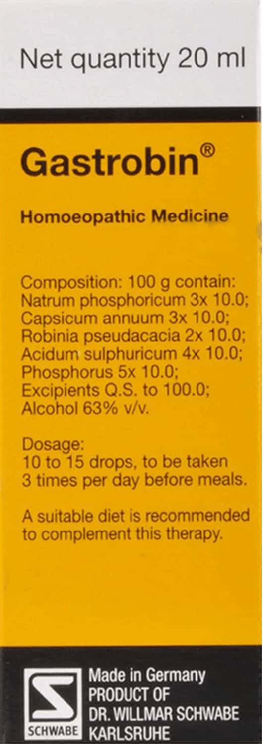 Buy DR WILLMAR SCHWABE GASTROBIN DROP 20ML PACK OF 2 Online & Get Upto ...