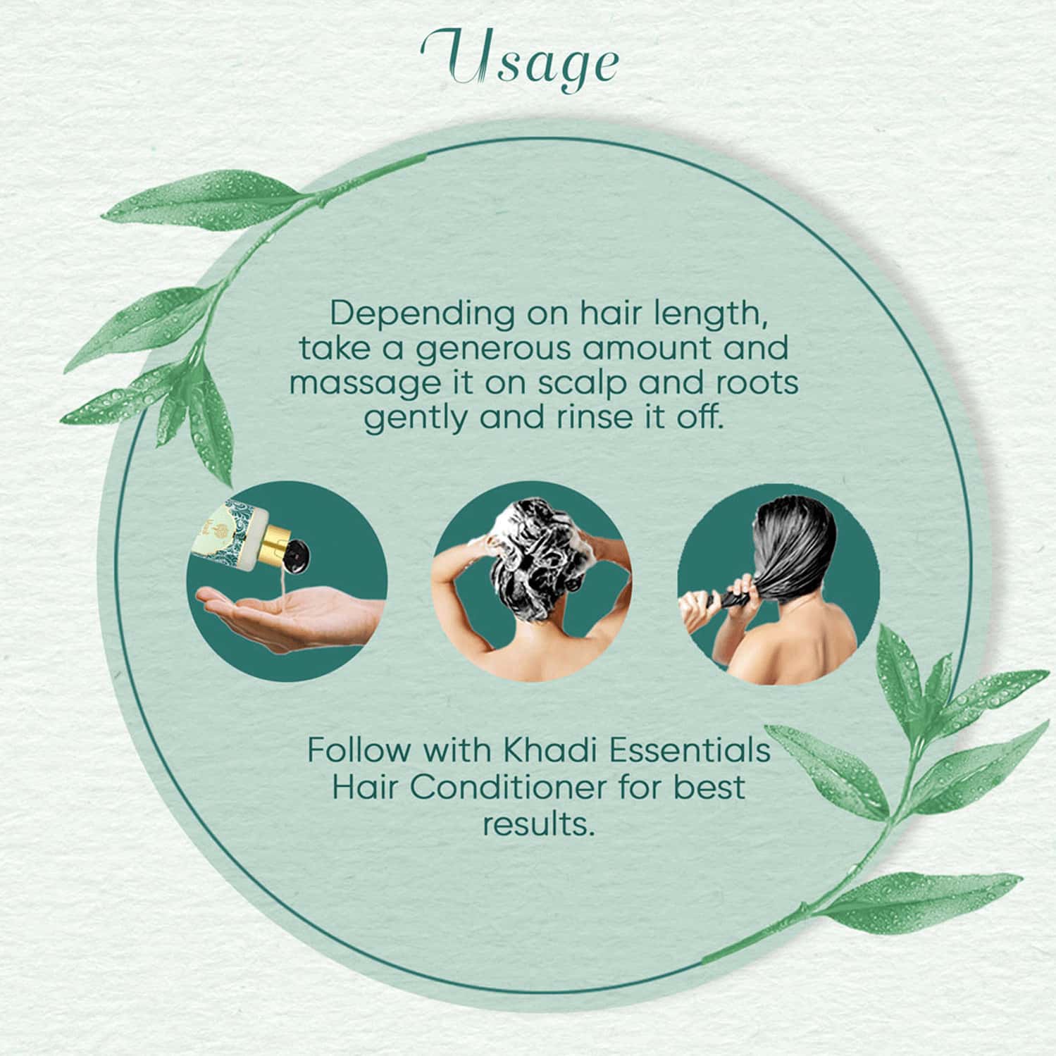 Buy KHADI ESSENTIALS ANTI DANDRUFF SHAMPOO WITH ALOEVERA NEEM TULSI & TEA TREE OIL- 200 ML ...