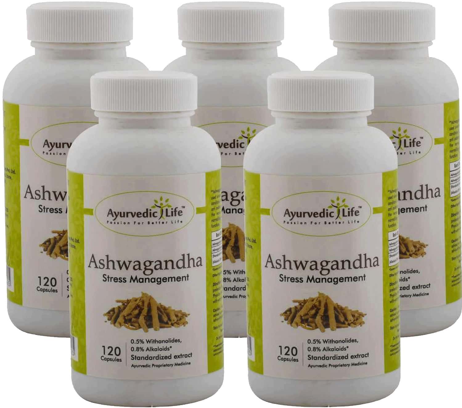 Buy AYURVEDIC LIFE ASHWAGANDHA CAPSULES 240MG - 120 CAPSULES NATURAL ...