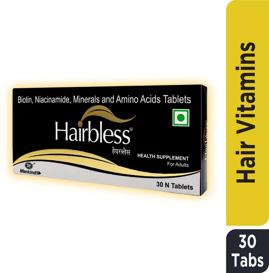 Buy MANKIND HAIRBLESS SUPPLEMENT | BIOTIN & NIACIN | GLUTEN FREE ...