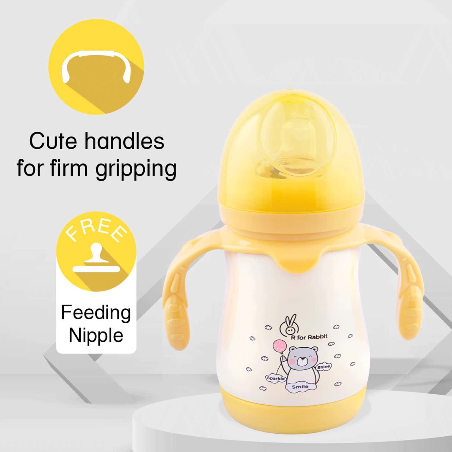 Buy R FOR RABBIT STEEBO TEDDY SPOUT CUP 210ML YELLOW Online & Get Upto 60% OFF at PharmEasy