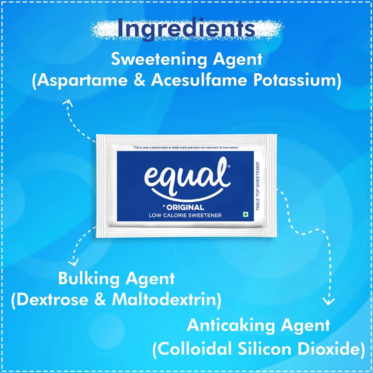 Buy EQUAL ORIGINAL LOW CALORIE SWEETENER 75G (100 SACHETS BOX) Online ...