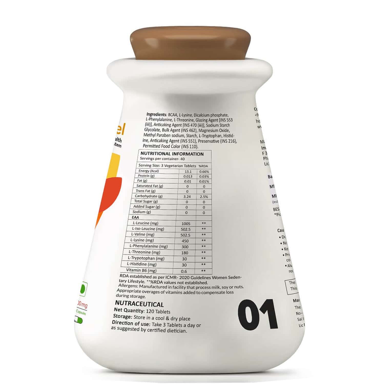 Buy MYFITFUEL ESSENTIAL AMINO ACIDS (3000 MG) (120 TABLETS) | ALL ...