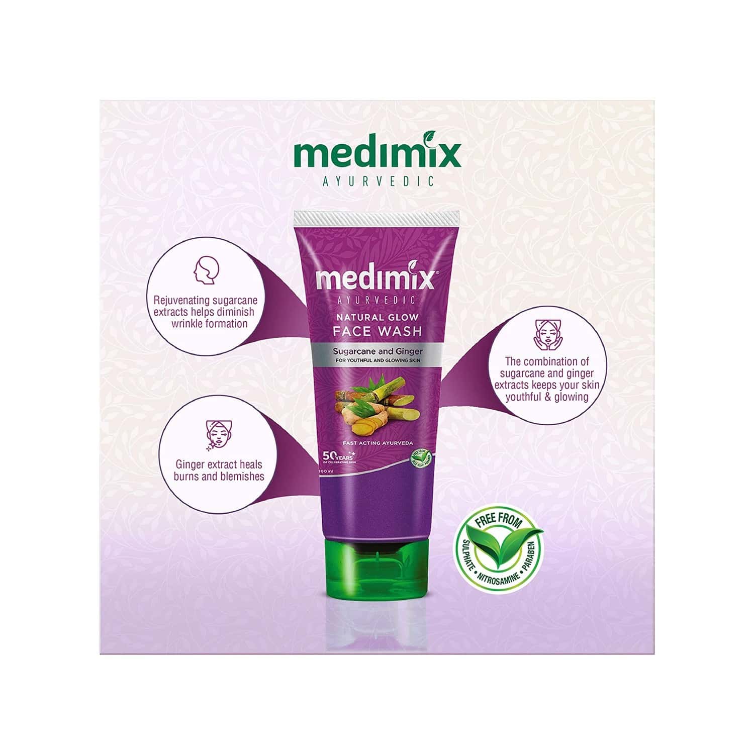 Buy MEDIMIX AYURVEDIC NATURALGLOW FACE WASH - 50ML Online & Get Upto 60 ...