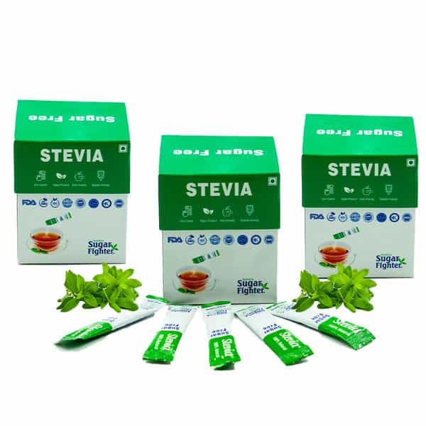Buy SUGAR FIGHTER STEVIA SACHETS BOX - NO CALORIES NATURAL STEVIA COMBO ...