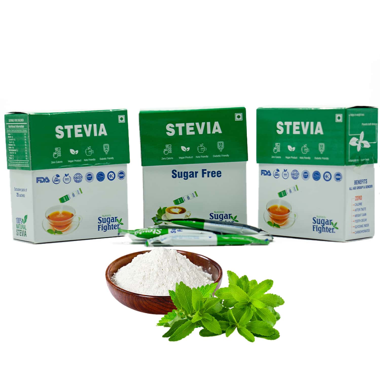 Buy SUGAR FIGHTER STEVIA SACHETS BOX - NO CALORIES NATURAL STEVIA COMBO ...