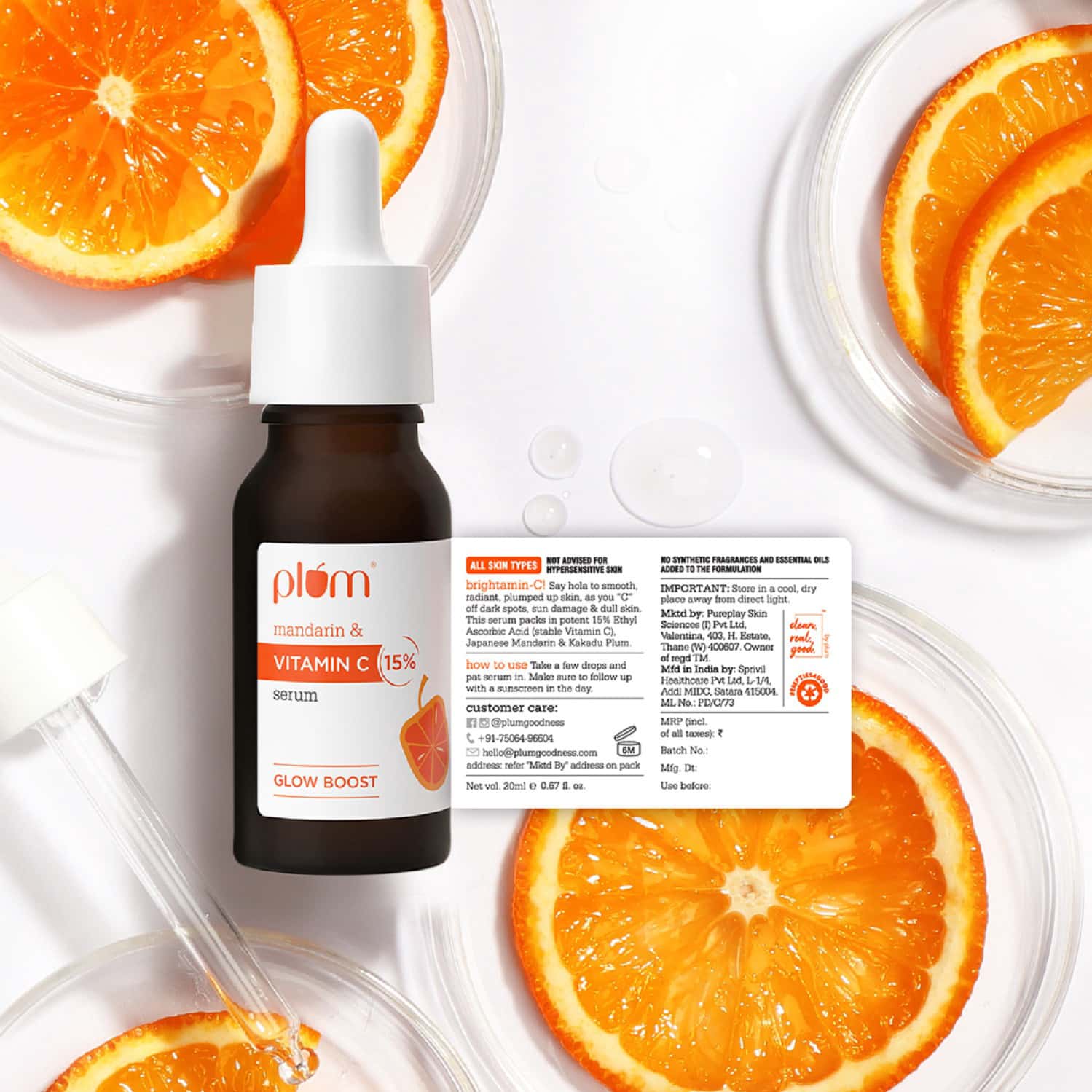 Buy PLUM 15% VITAMIN C FACE SERUM WITH MANDARIN | 20 ML - 20 ML Online ...