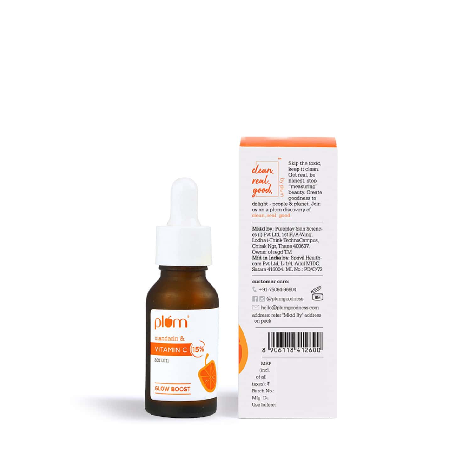Buy PLUM 15% VITAMIN C FACE SERUM WITH MANDARIN | 20 ML Online & Get ...