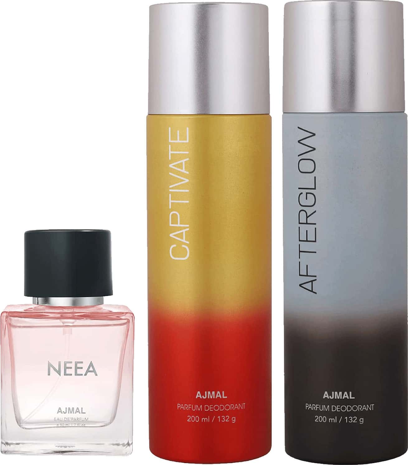 Buy AJMAL AFTER GLOW DEO 200 ML AND CAPTIVATE DEO 200 ML AND ARETHA EDP ...