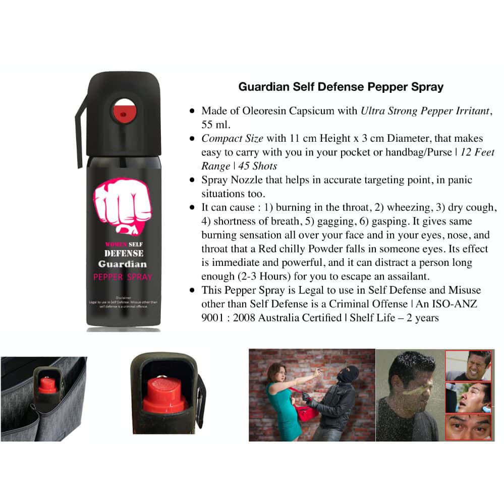 Buy GUARDIAN SELF DEFENSE PEPPER SPRAY FOR WOMEN SAFETY/PROTECTION ...